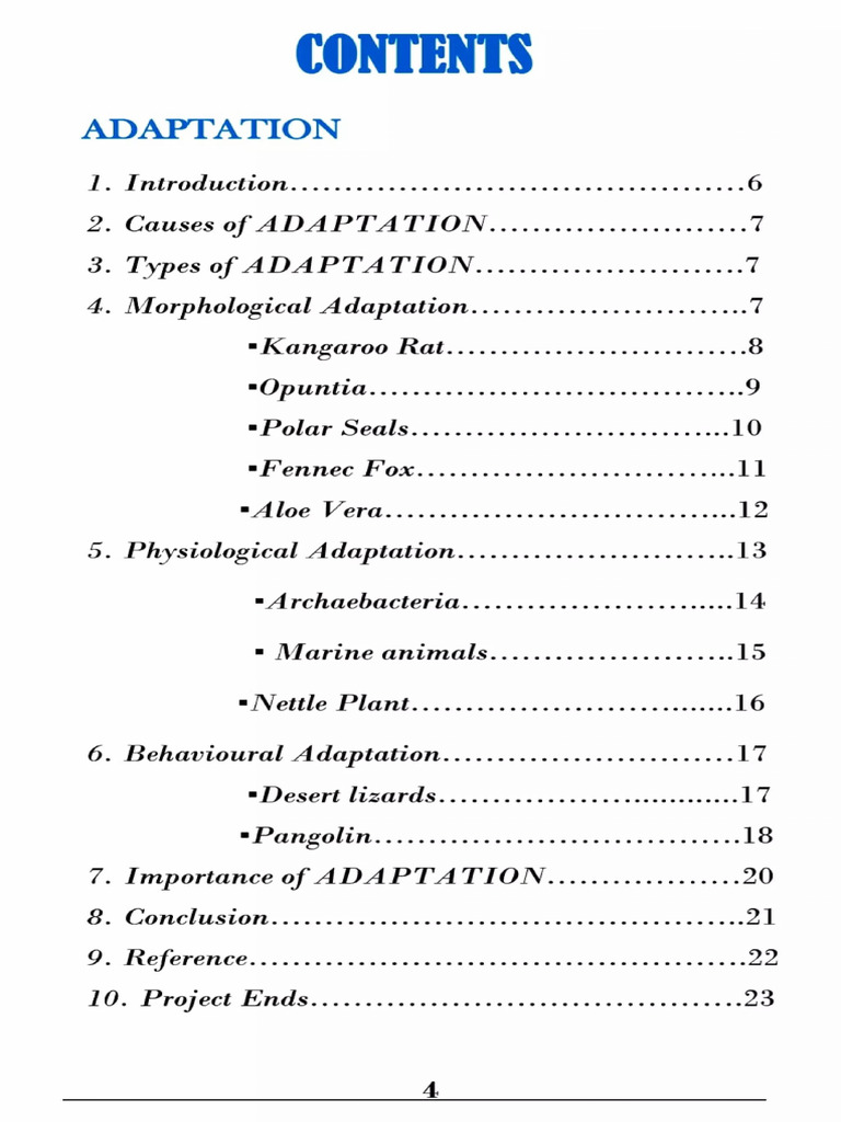 BIO project work 2024 | PDF | Adaptation | Leaf