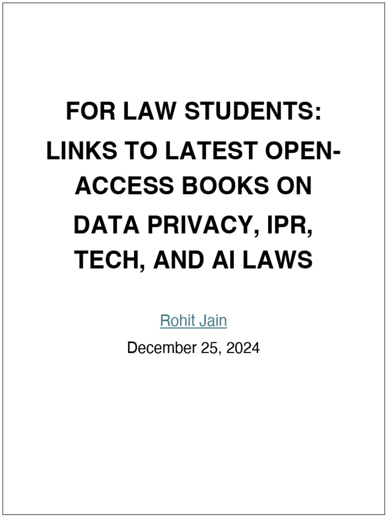 Open-Access Law Books for Students | PDF