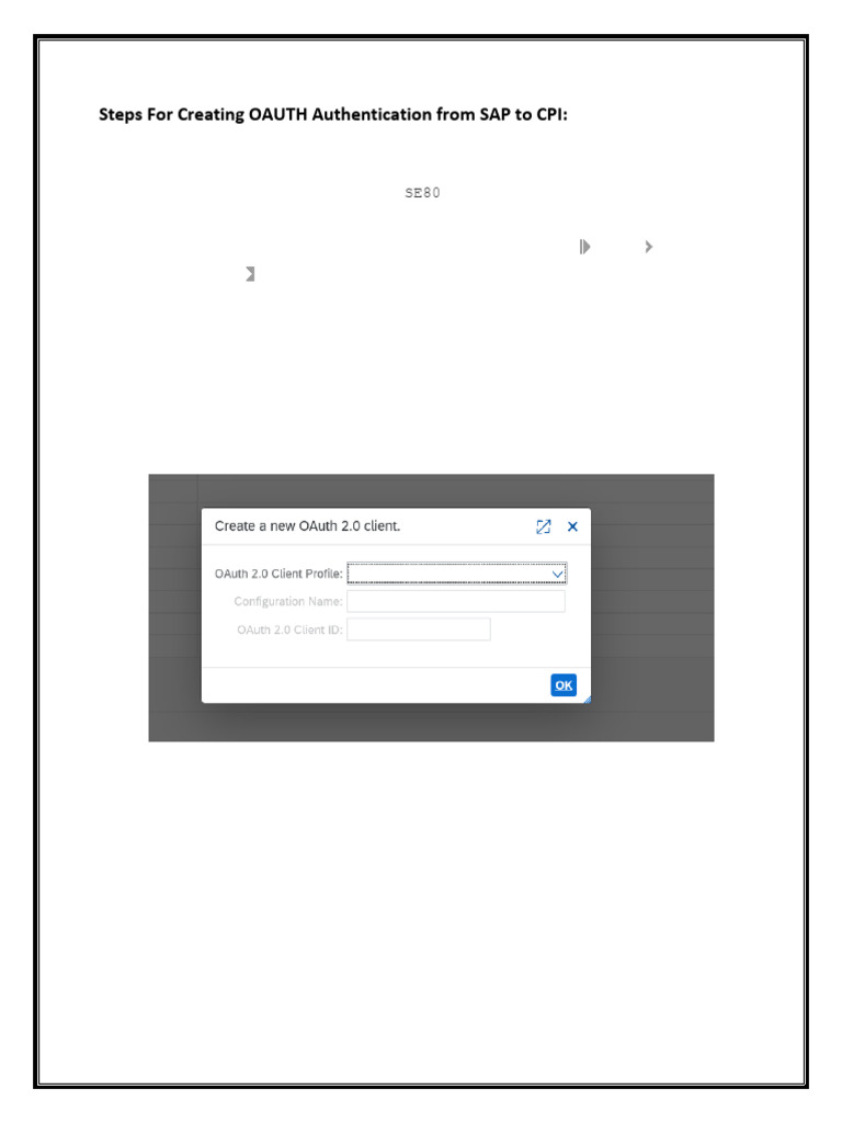 Creating OAUTH Authentication From SAP to CPI | PDF