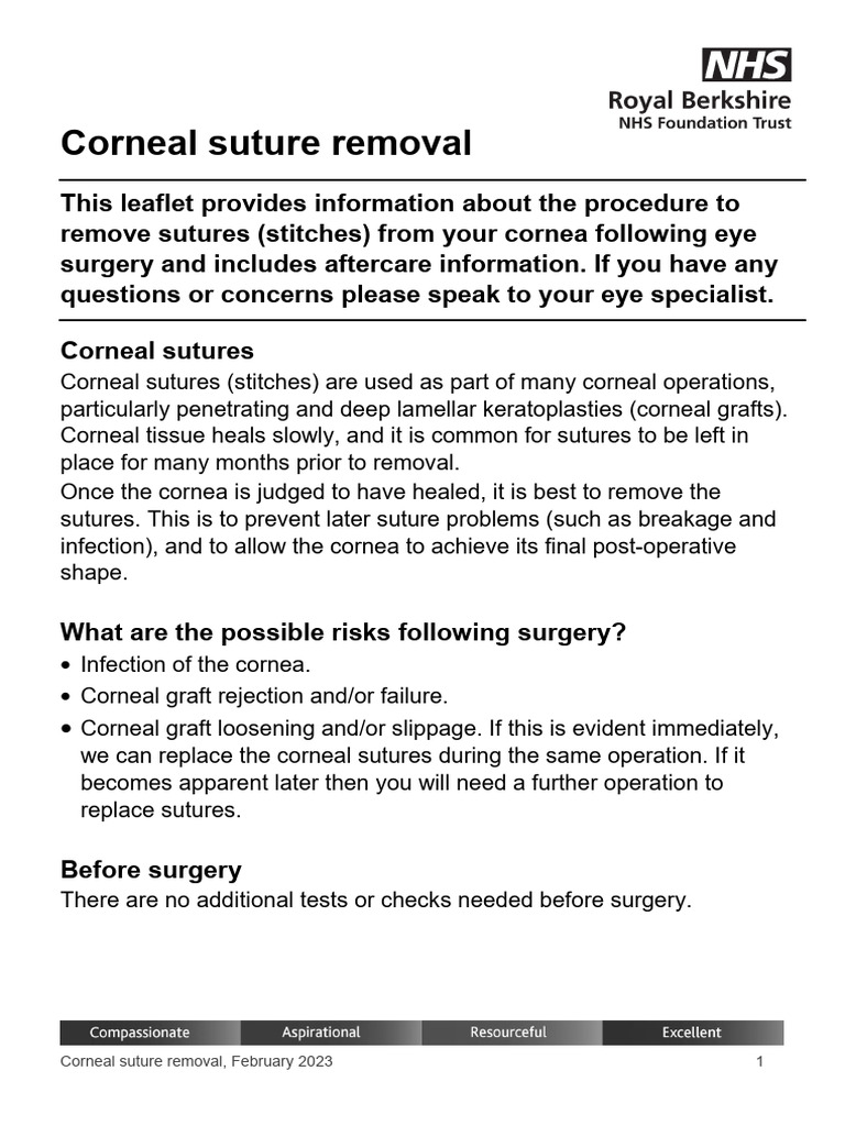 Corneal Suture Removal Feb23 | PDF | Cornea | Ophthalmology