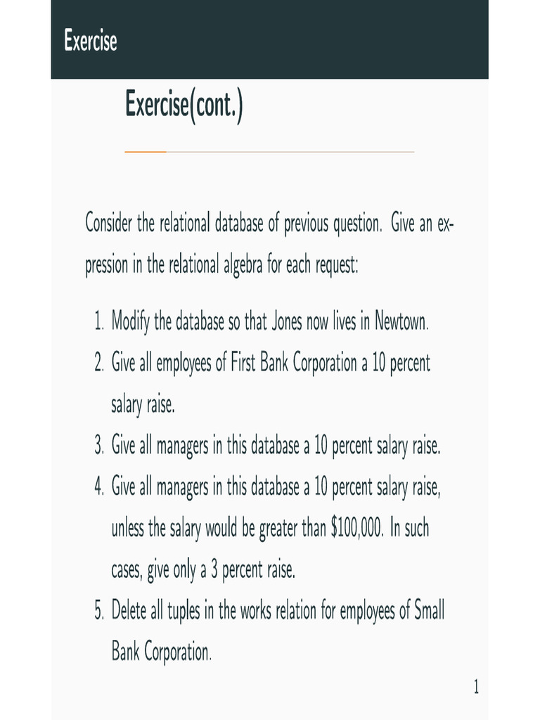 Algebra Exercise3 | PDF