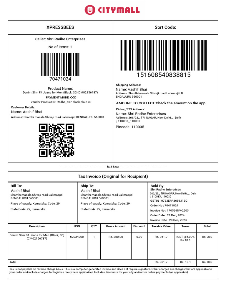 Orders Label-28-12-2024 (1) | PDF | Invoice | Economies