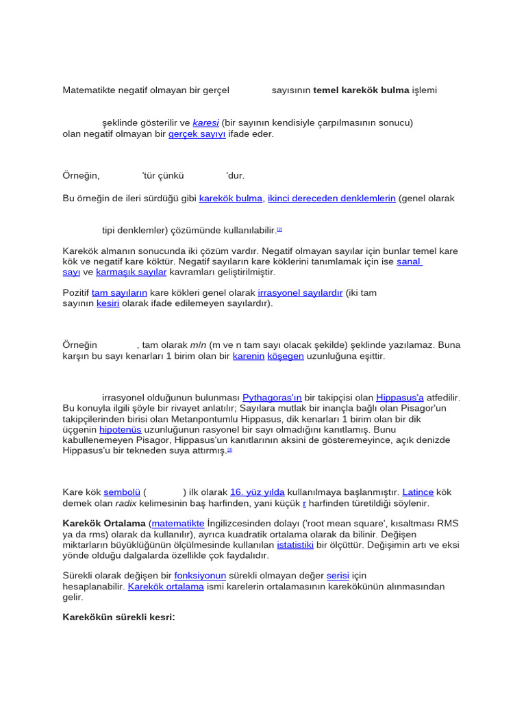 Matematikte Negatif Olmayan Bir Gerçel | PDF