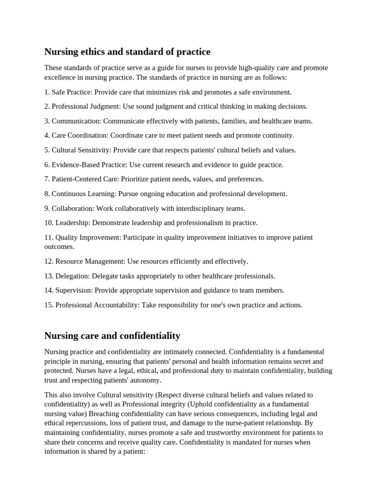 Nursing Ethics and Practice Guide | PDF | Informed Consent | Clinical Trial
