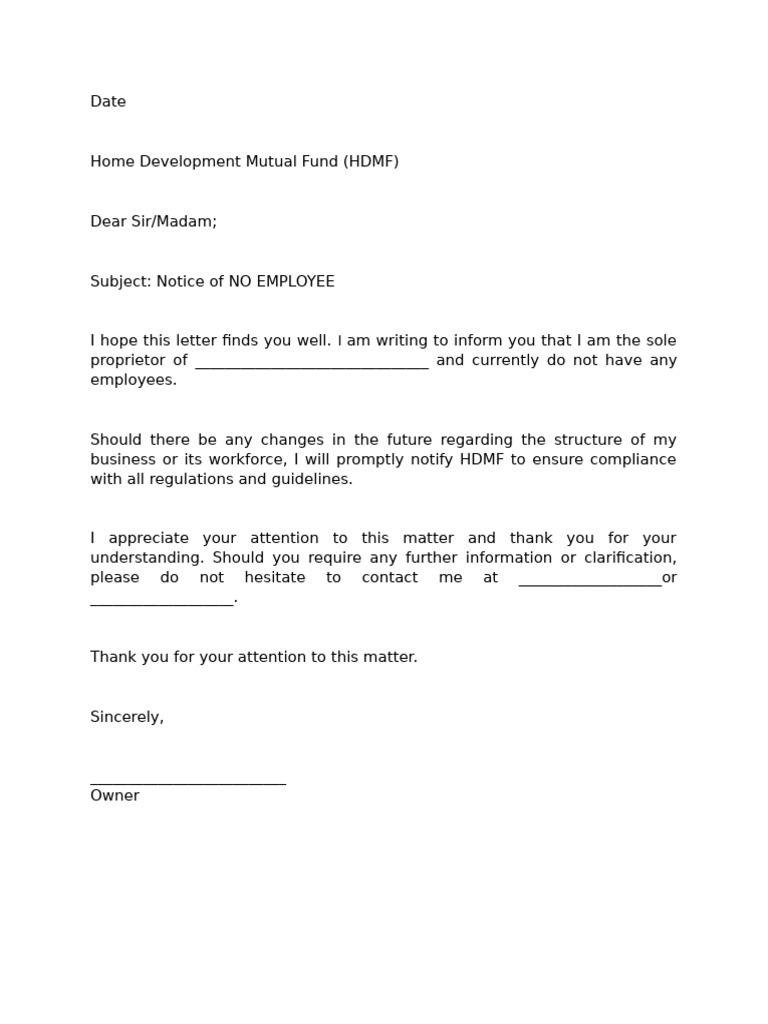 HDMF Letter | PDF