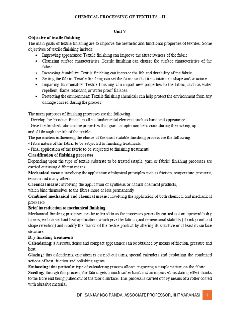 CPT - II - Chapter - 5 Notes | PDF | Combustion | Textiles