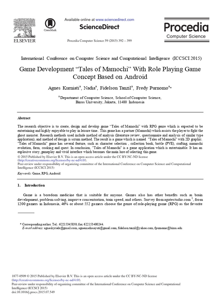 Game Development Tales of Mamochi With Role Playin | PDF | Android (Operating System) | Scrum ...