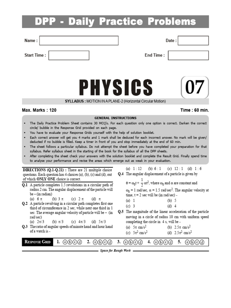 DPPS Neet Disha Physics Original_Part10 | PDF | Acceleration | Force