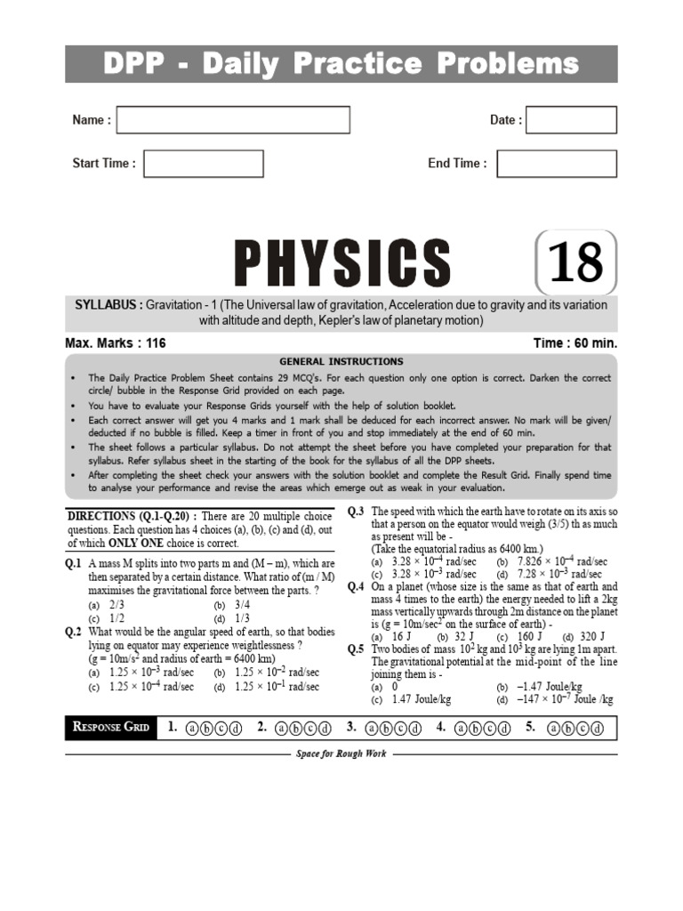 DPPS Neet Disha Physics Original - Part21 | PDF | Apsis | Orbit