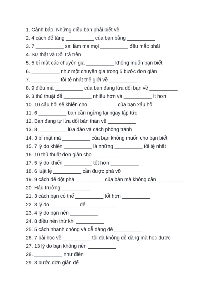 CONTENT - Ho Tro Cach Viet Tieu de | PDF