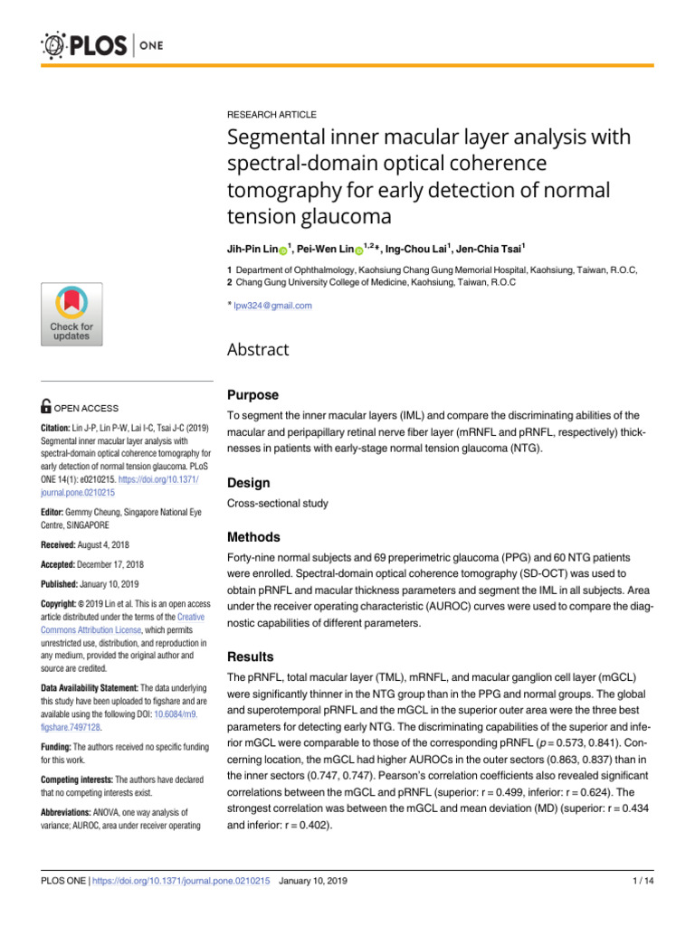 Segmental Inner Macular Layer Analysis With Spectr | PDF | Retina ...