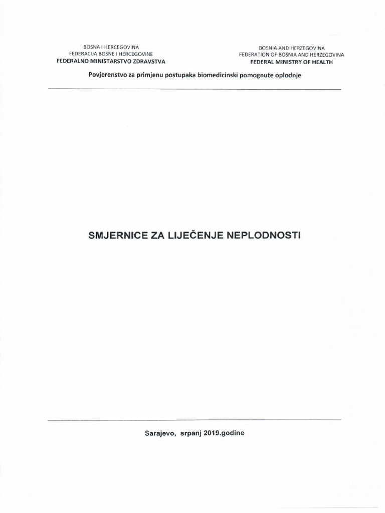 Smjernice Za Lijecenje Neplodnosti | PDF
