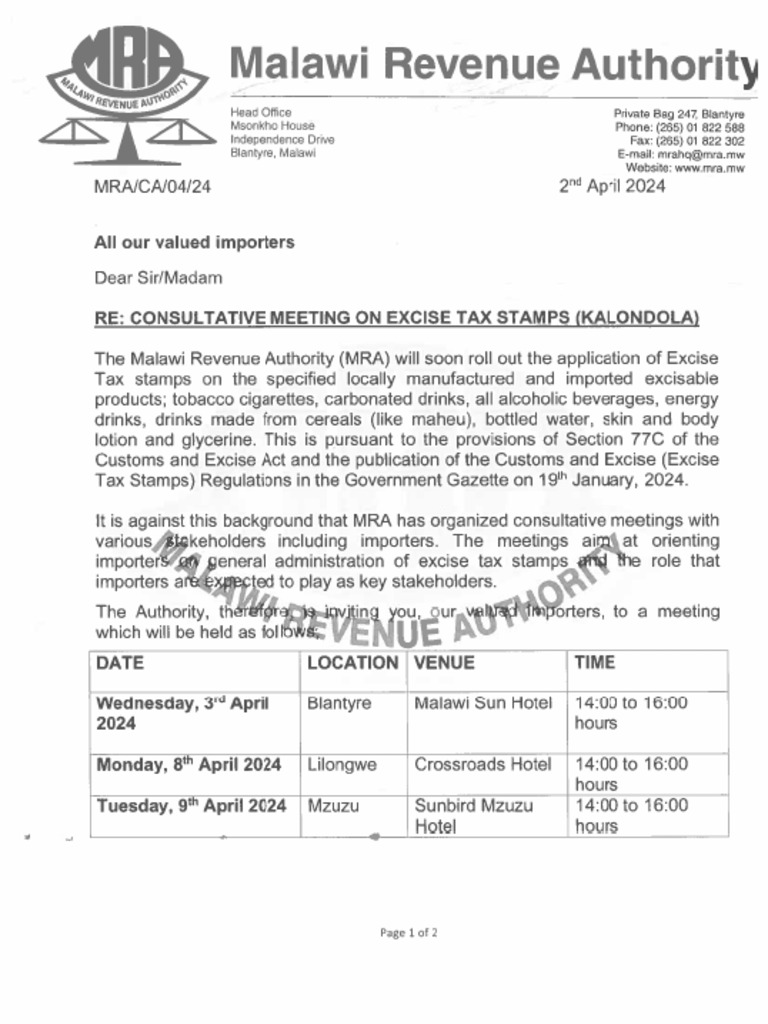 Invitation Letter To Importers | PDF