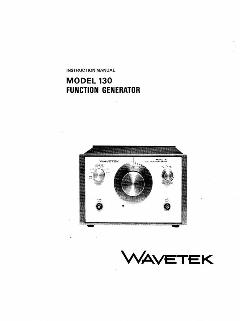 Wavetek 130 Signal Generator | PDF