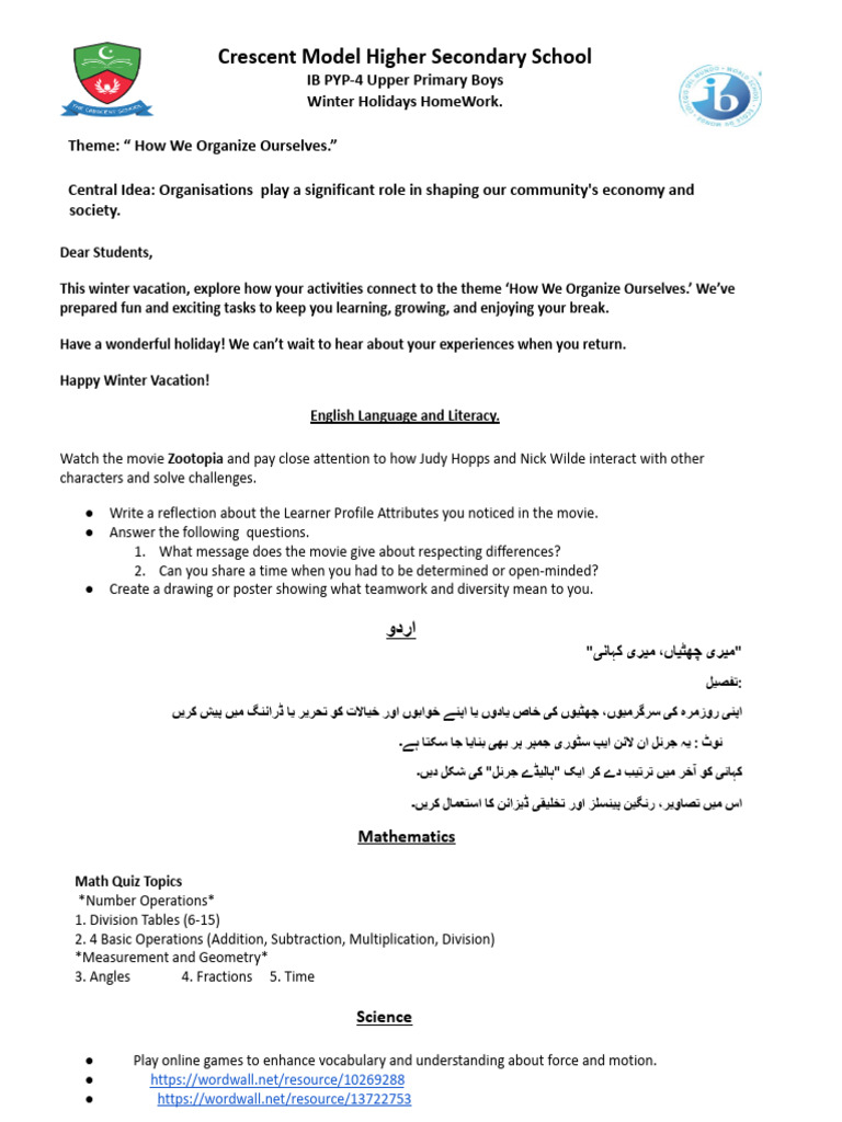 Winter Vacation Work.docx | PDF | Cognition | Learning