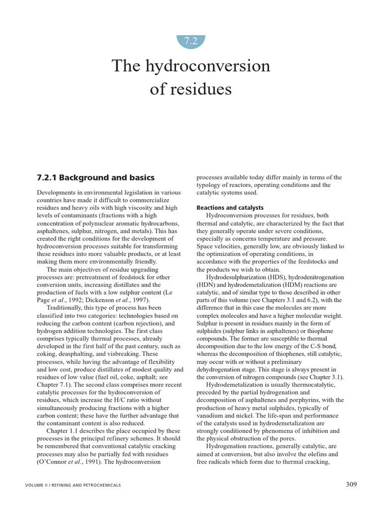 Hydroconversion of Residues | PDF | Cracking (Chemistry) | Chemical Reactions
