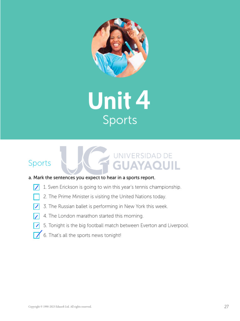 Unit 4 Sports | PDF | Sports