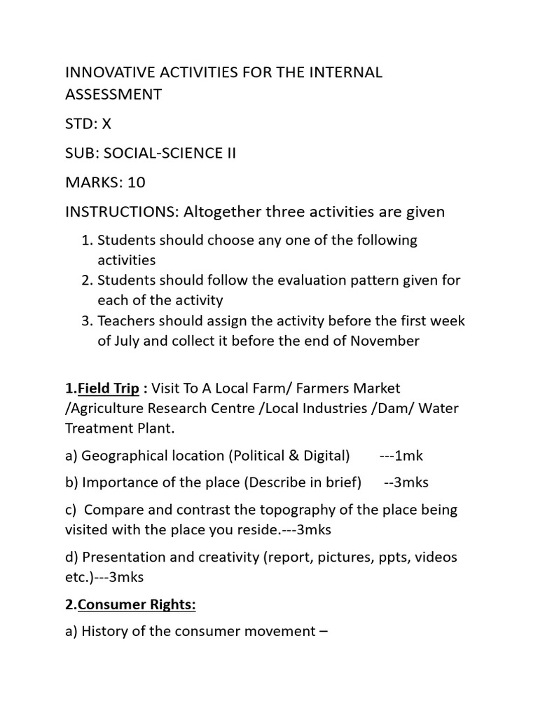 Social Science II Assessment Scheme 2024 25 | PDF