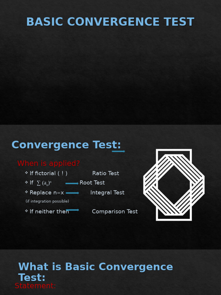 Basic Convergence Test Presentation | PDF