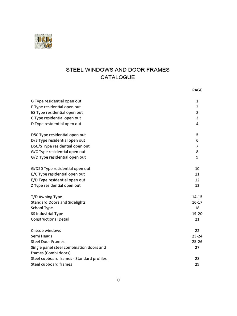 Steel Window Frames Types | PDF | Architectural Elements ...