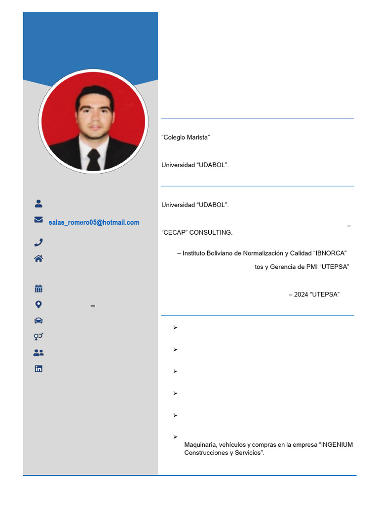 Curriculum Rodrigo Salas 8N | PDF | Business