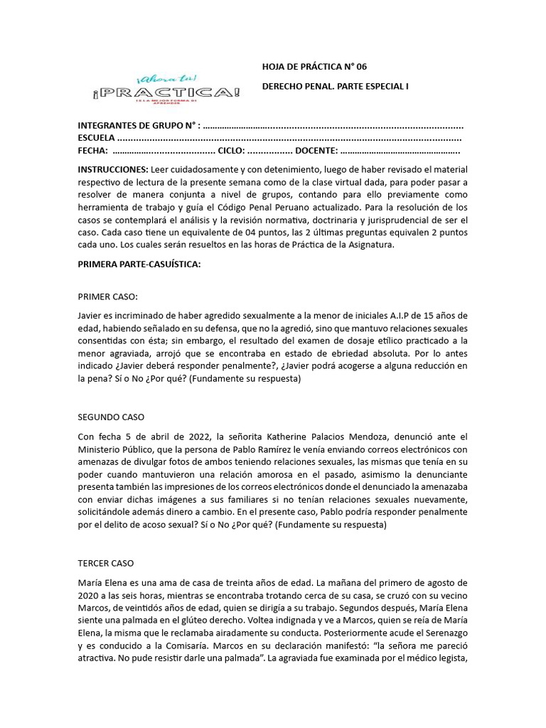 Hoja de Práctica N | PDF