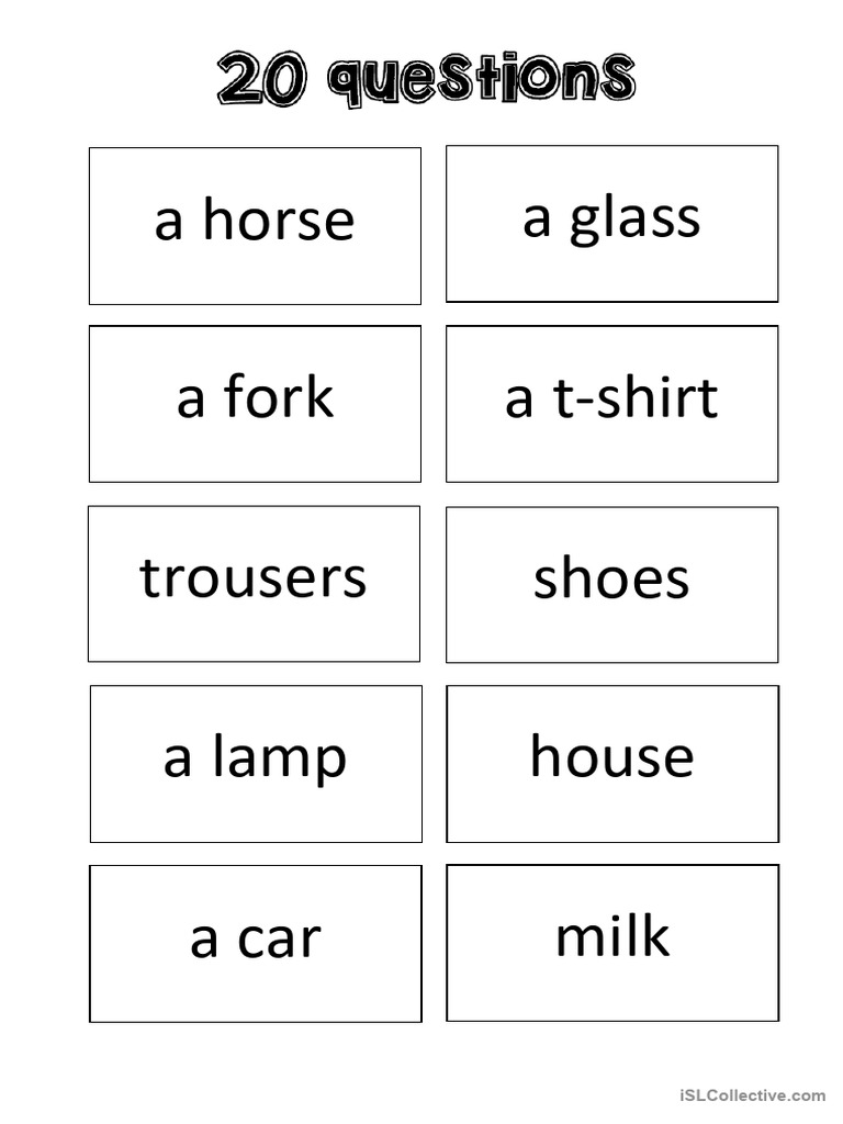 20 Questions Game | PDF