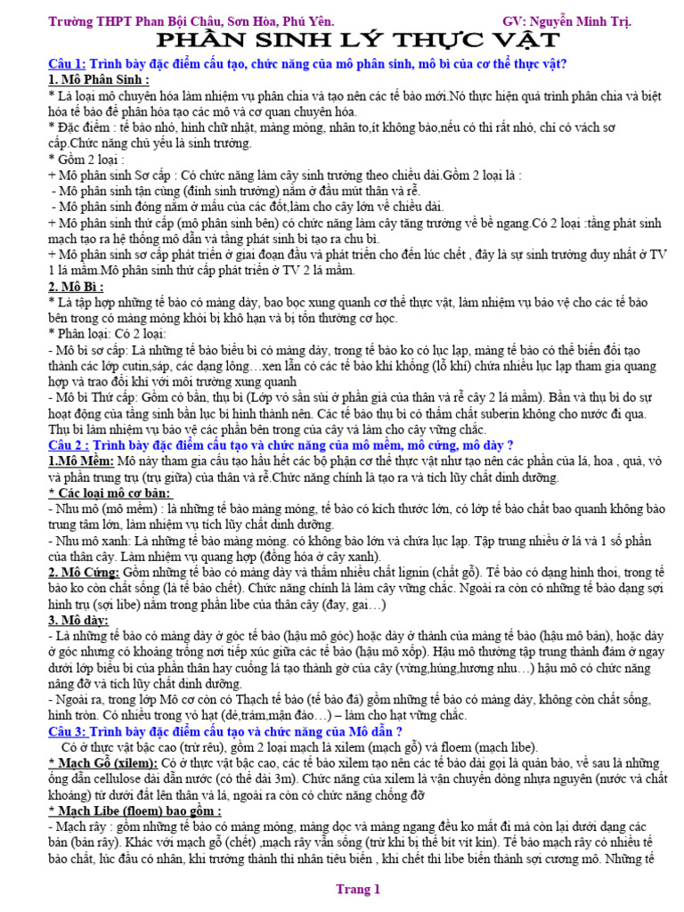 (123doc) - Chuyen-De-Sinh-Ly-Thuc-Vat-Bd-Hsg | PDF