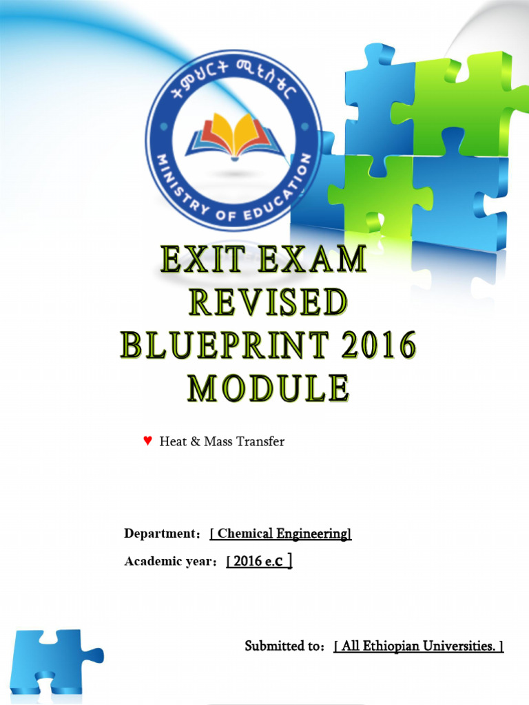 Heat Transfer Exit Exam Revised - Blueprint - 2016 - Module1 - 1 | PDF ...