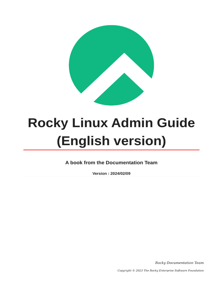 Rocky Linux Admin Guide (English Version) : A Book From The Documentation Team | PDF | Unix | Linux