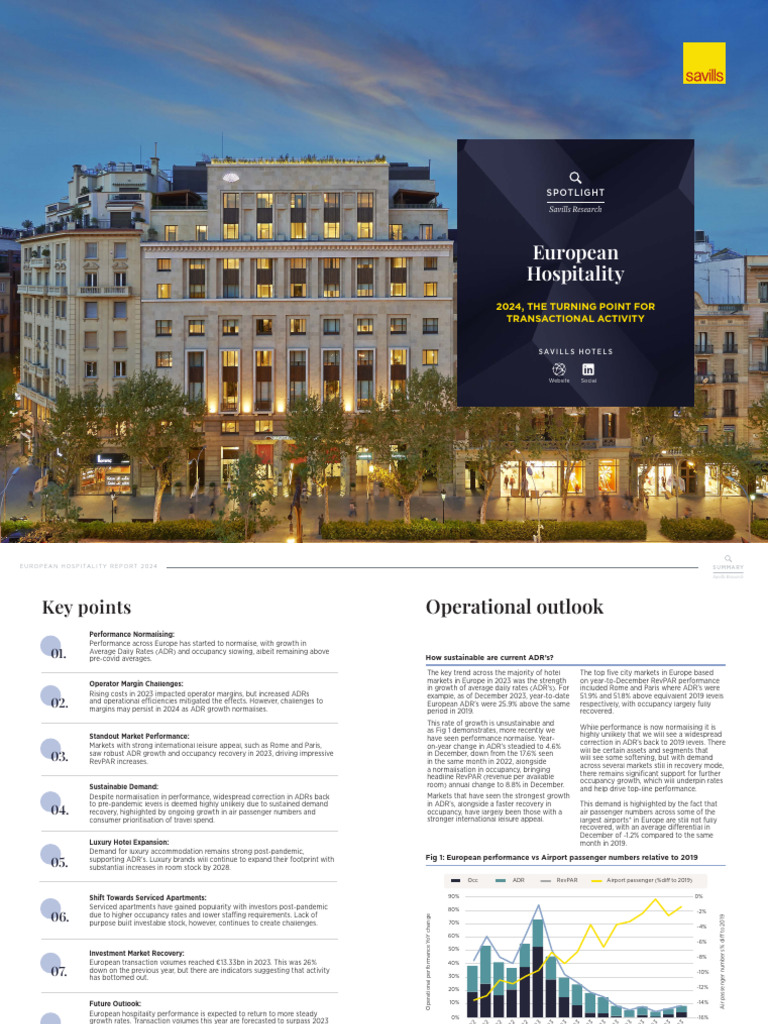 European Luxury Hotel ADR Trends 2024 | PDF | Inflation | Consumer ...