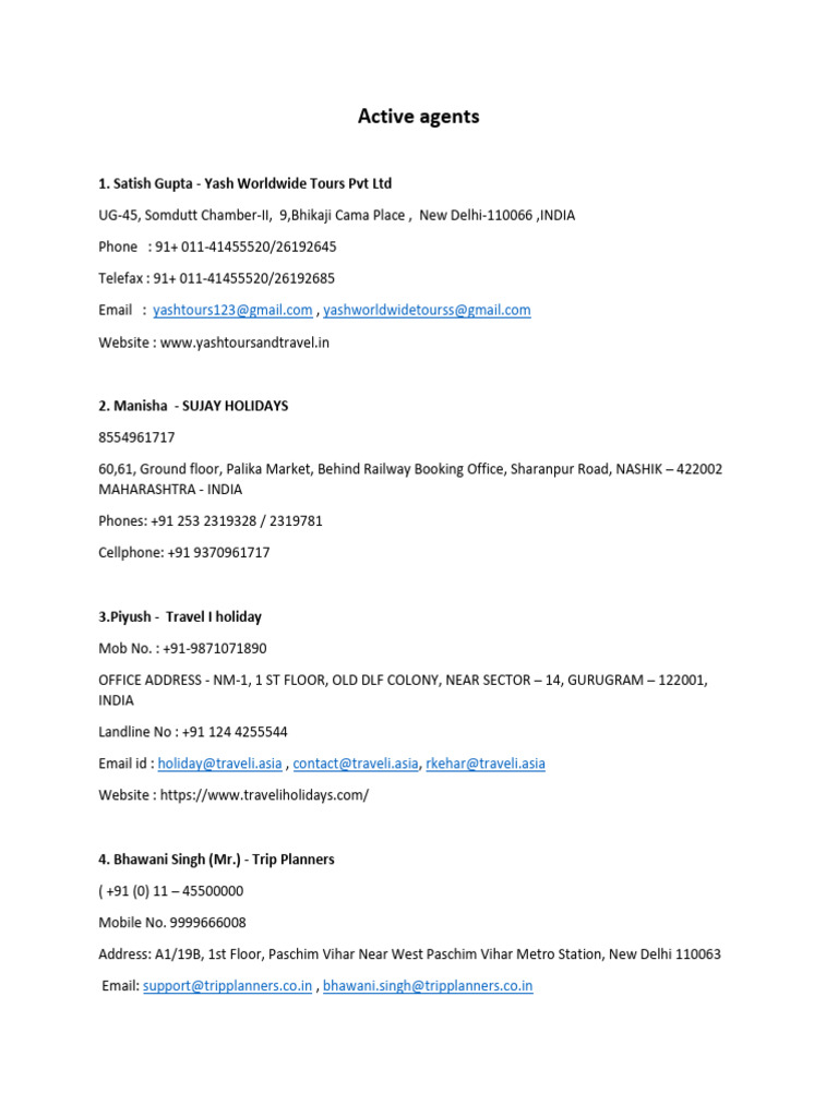 Calling active agents | PDF