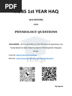 Physiology Imp Topics Chapter Wise - Johari Mbbs | PDF | Kidney | Respiratory System