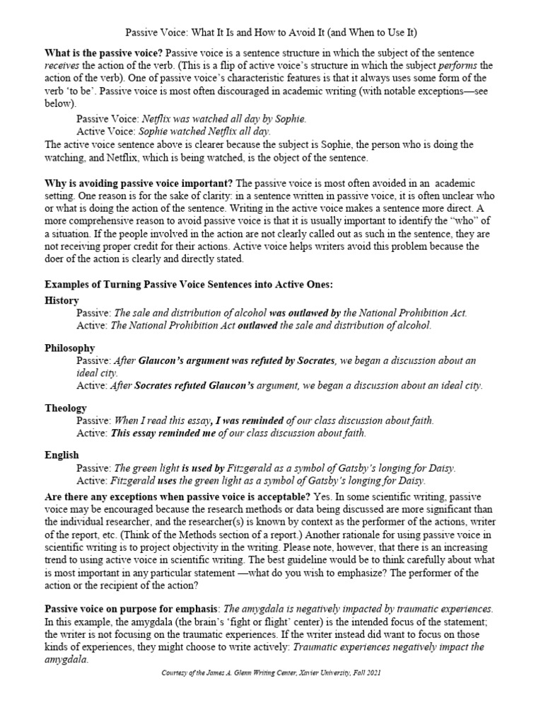 Understanding Passive Voice Usage | PDF | Verb | Subject (Grammar)