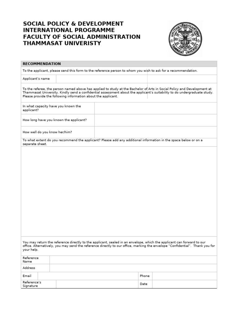 SPD Recommendation Template 2023 | PDF