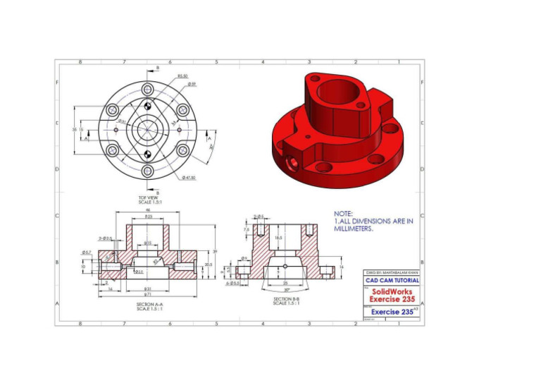 Ejercicio Solid Works 2 | PDF