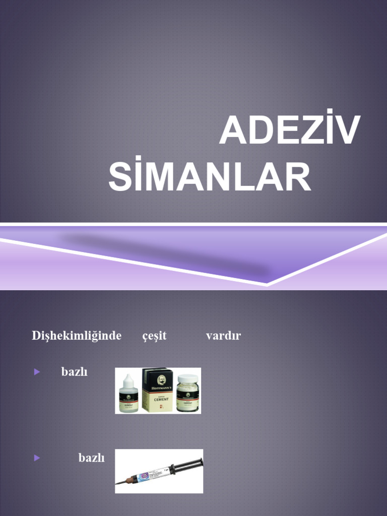 5.ders Adeziv Simanlar | PDF