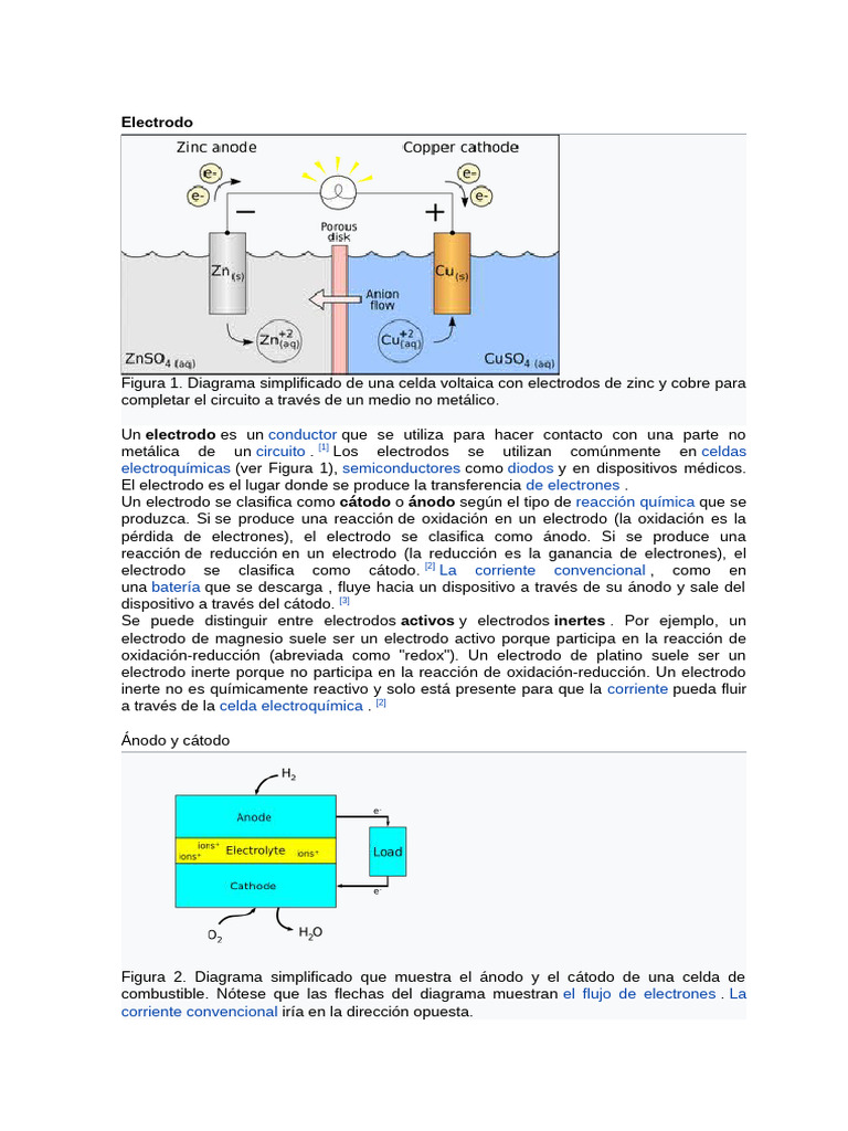 Tipos de Electrodos en Celdas Electroquímicas | PDF | Electrodo | Cátodo