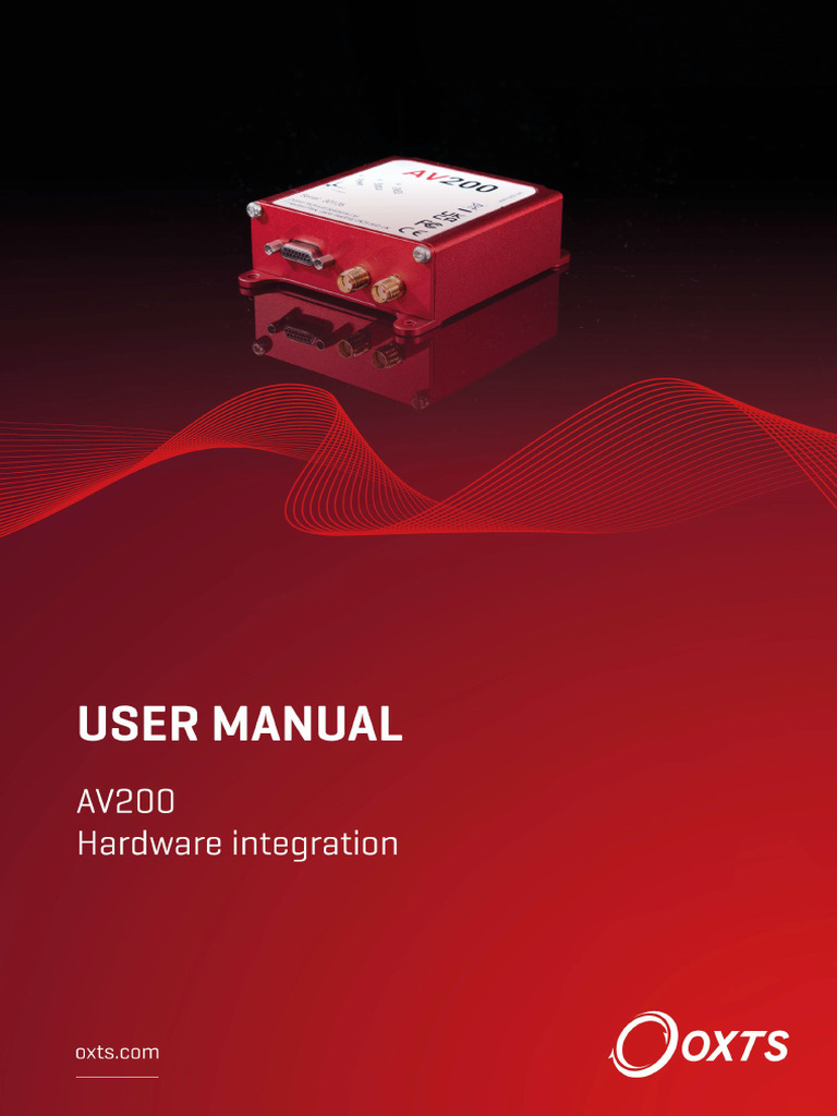 OxTS AV200 Hardware Integration Manual | PDF | Electromagnetic ...