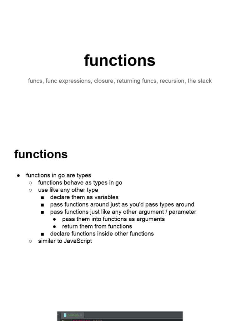 16+funcs,+func+expressions,+closure,+recursion,+the+stack | PDF | Parameter (Computer ...