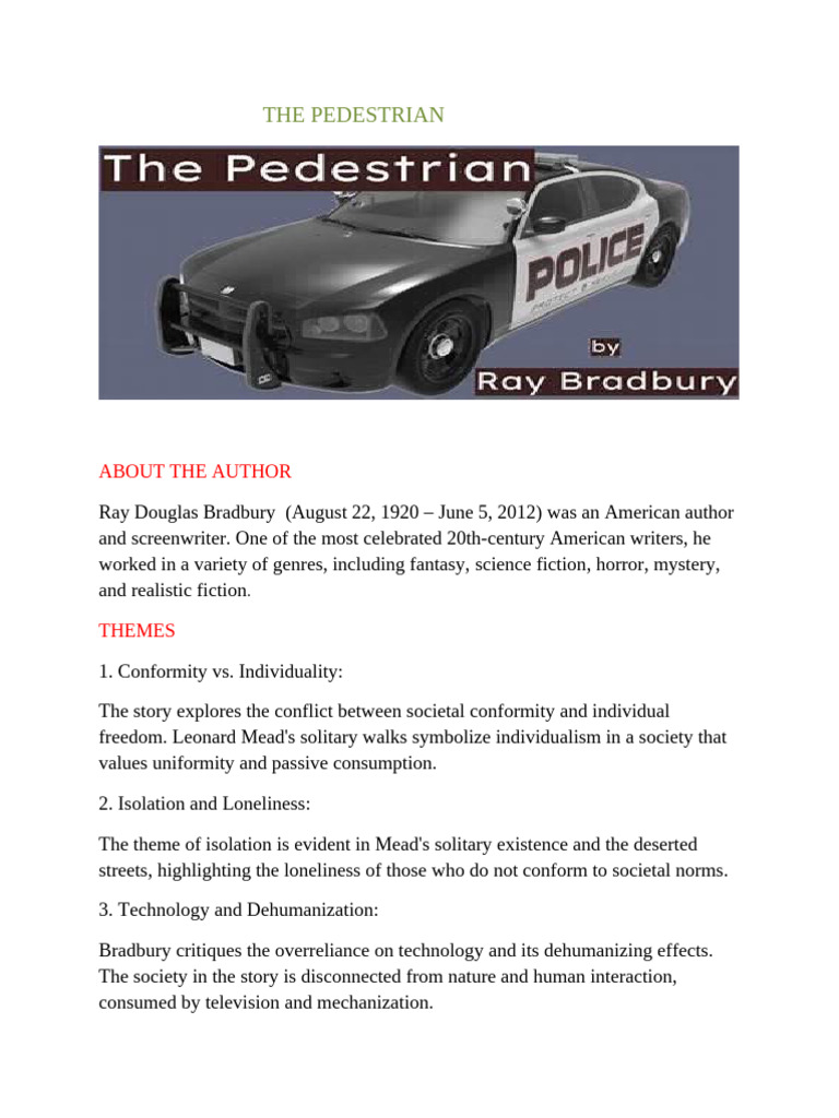 The Pedestrian | PDF | Nostalgia