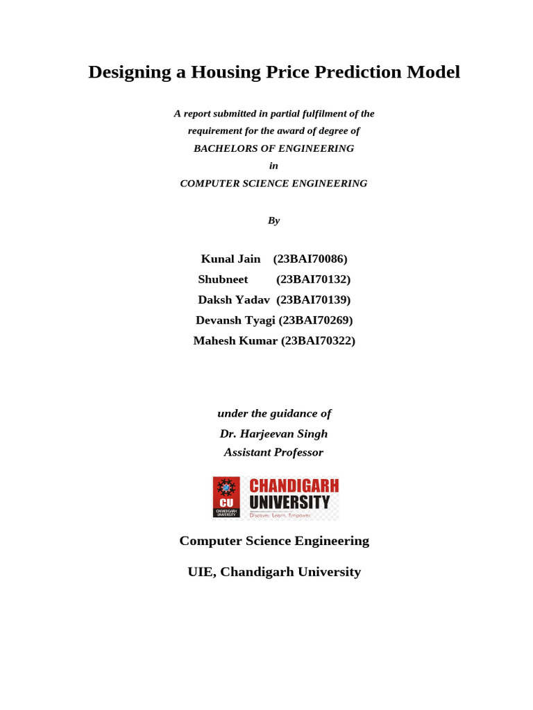 1) Title Page of Project File | PDF