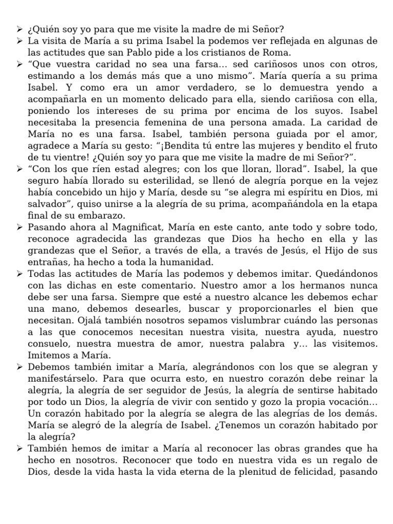 Visitacion de Maria 1 | PDF | María, madre de Jesús
