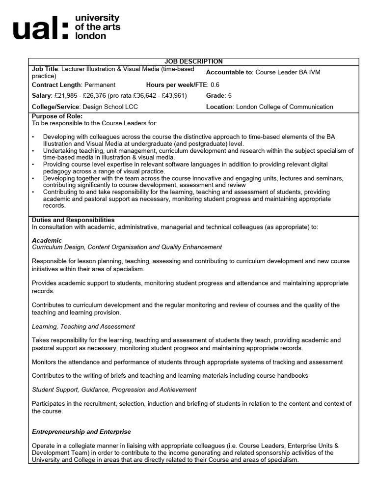 JD BA IVM Lecturer - Timebased | PDF | Learning | Curriculum
