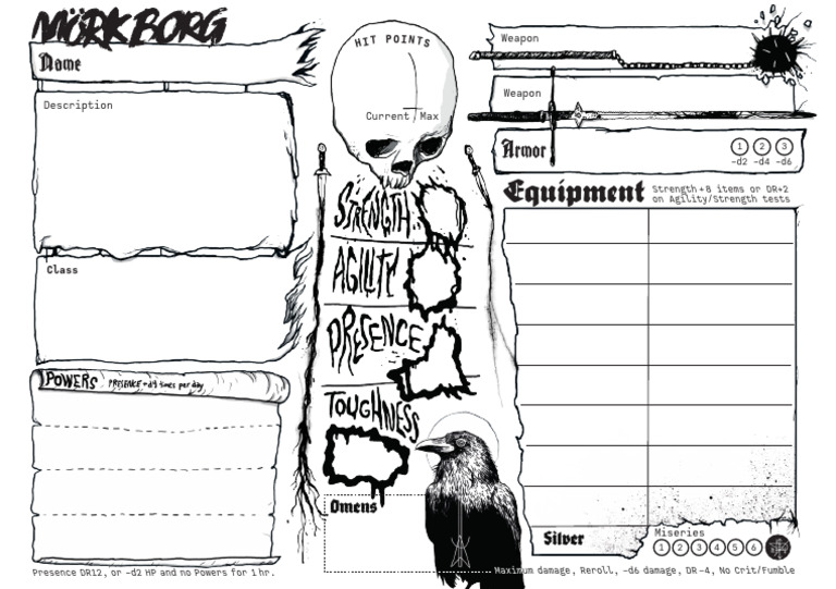 MB - Character Sheet Printer Friendly | PDF