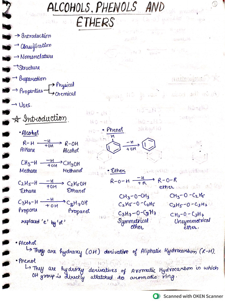 Alcohol Notes | PDF