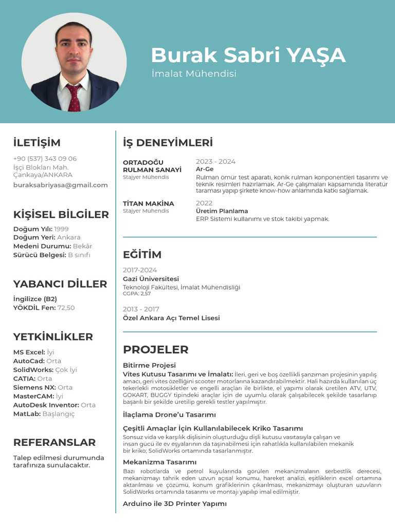 Burak Sabri Yasa - CV | PDF