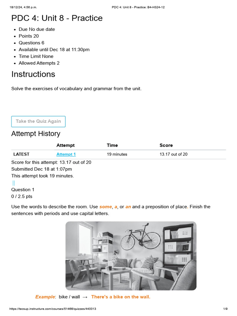 PDC 4 - Unit 8 - Practice - B4-H324-12 | PDF | Linguistics | Grammar