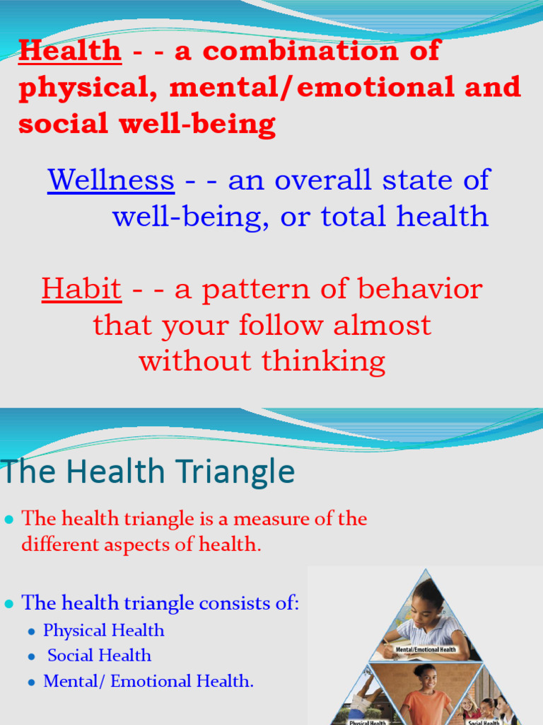 Health Triangle Powerpoint | PDF | Stress (Biology) | Foods