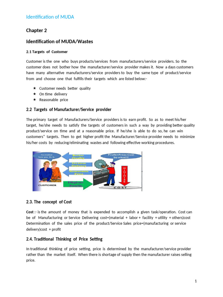Identification of MUDA Chapter 2 | PDF | Prices | Profit (Economics)